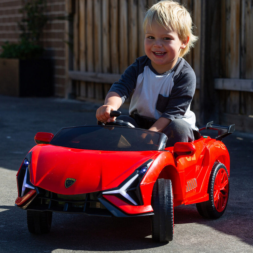 Ferrari Inspired 12V Electric Kids Ride On with Remote - Red — Kids Car ...
