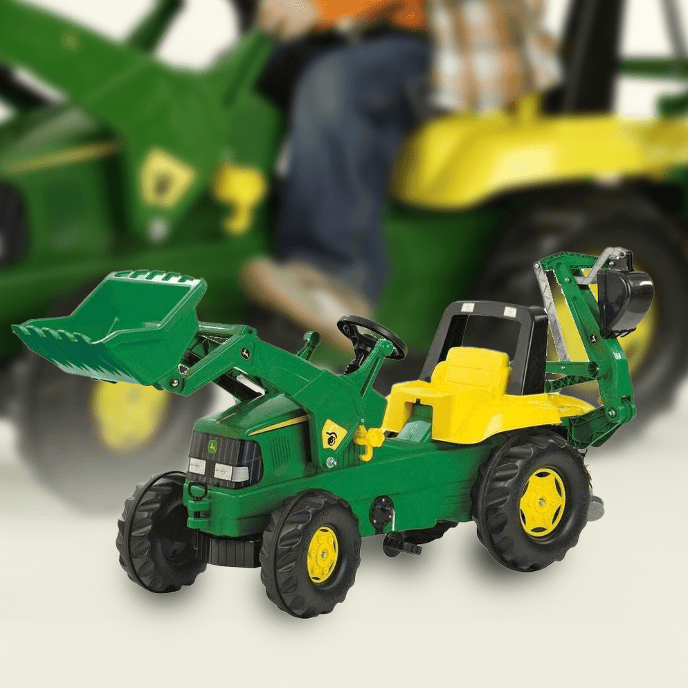 John Deere Rolly Junior Premium Kids Tractor with Loader & Excavator ...