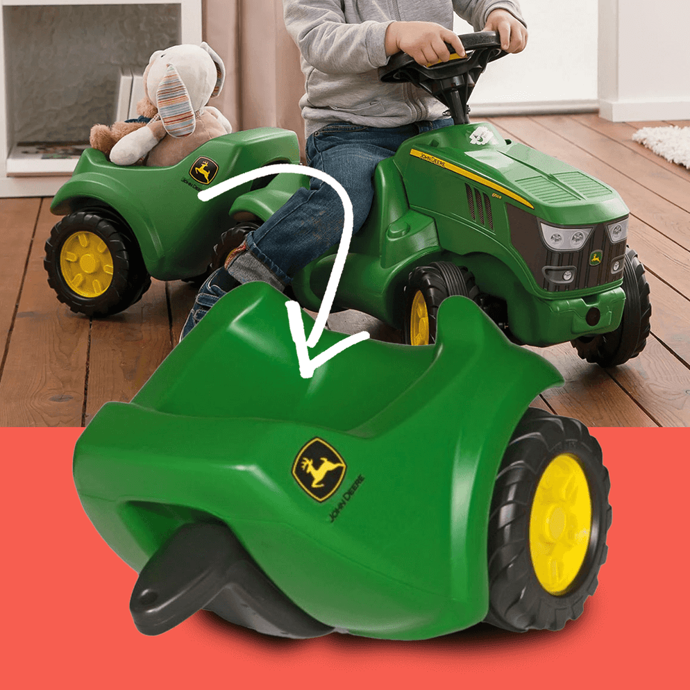 John Deere Rolly Minitrac Kids Ride-On Trailer — Kids Car Sales