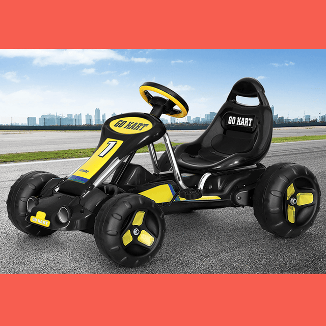 Rigo Kids Racing Style Pedal-Powered Go Kart - Black – Kids Car Sales
