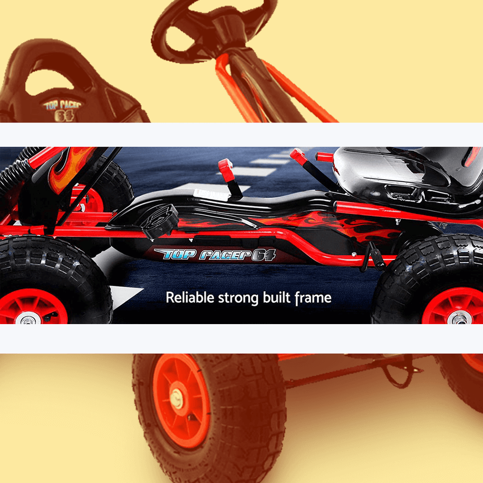 Rigo Kids Pedal Powered Go Kart Ride On Car for Kids - Red — Kids Car Sales