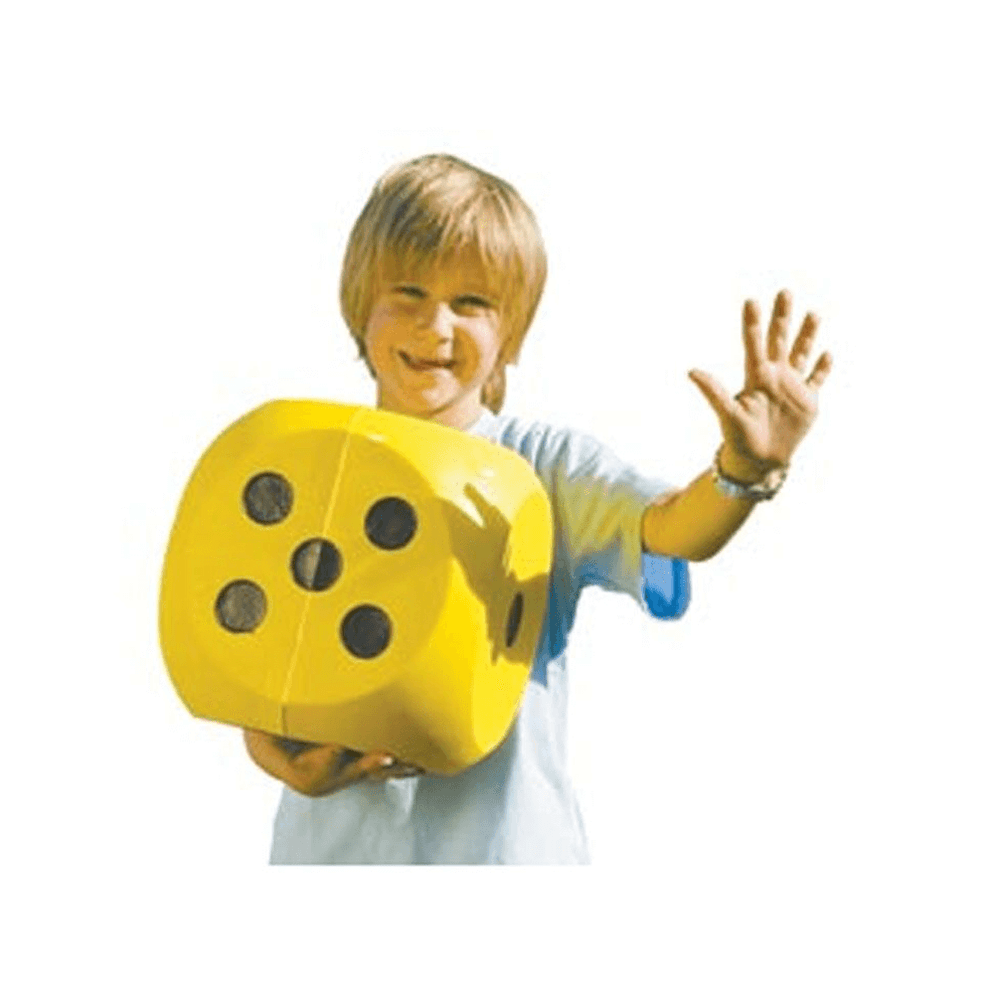 Giant Yellow Foam Dice — Kids Car Sales