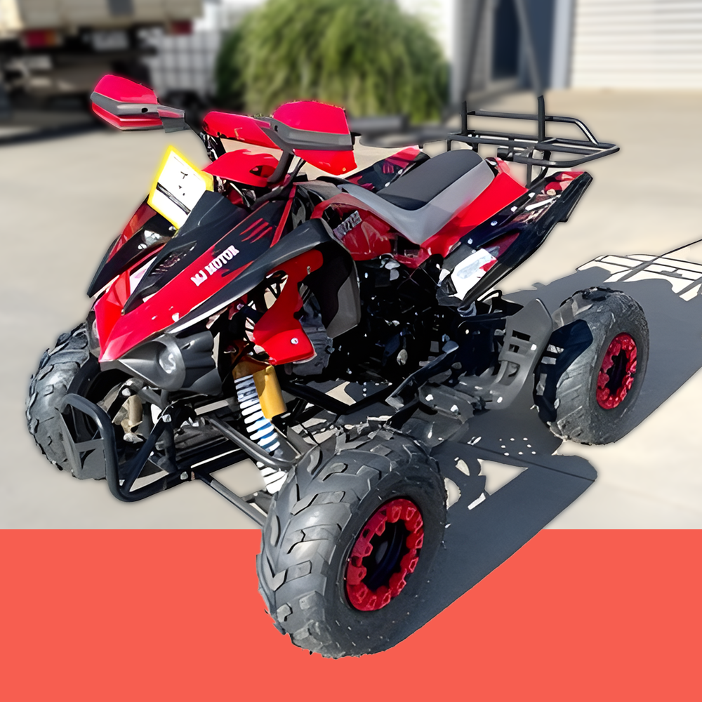 MJM 125cc 3+1 Petrol Powered Kids Sports Quad Bike - Red – Kids Car Sales