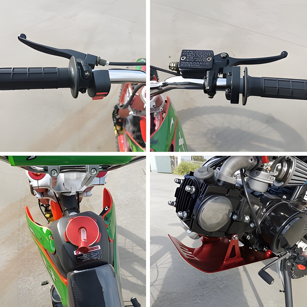 MJM 125cc BigFoot Petrol Powered 4-Stroke Kids Dirt Bike - Red — Kids ...