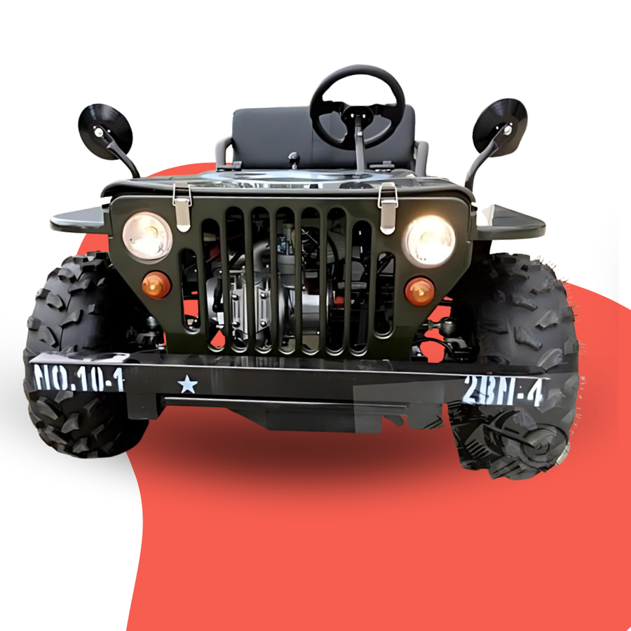 MJM 150cc Petrol-Powered Mini Willy Jeep Replica for Kids and Adults ...