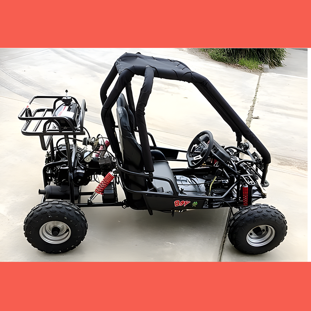 MJM 90cc 2-Seater Offroad Kids ATV Dune Buggy - Black — Kids Car Sales