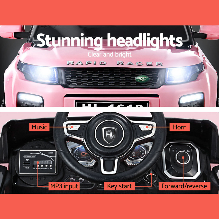 Rigo 12v Range Rover-Inspired Kids Electric Ride On with Remote - Pink ...