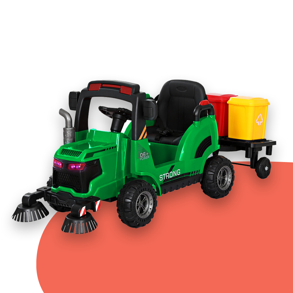 Rigo Kids 12v Street Sweeper Kids Electric Ride On Car with Remote - G ...