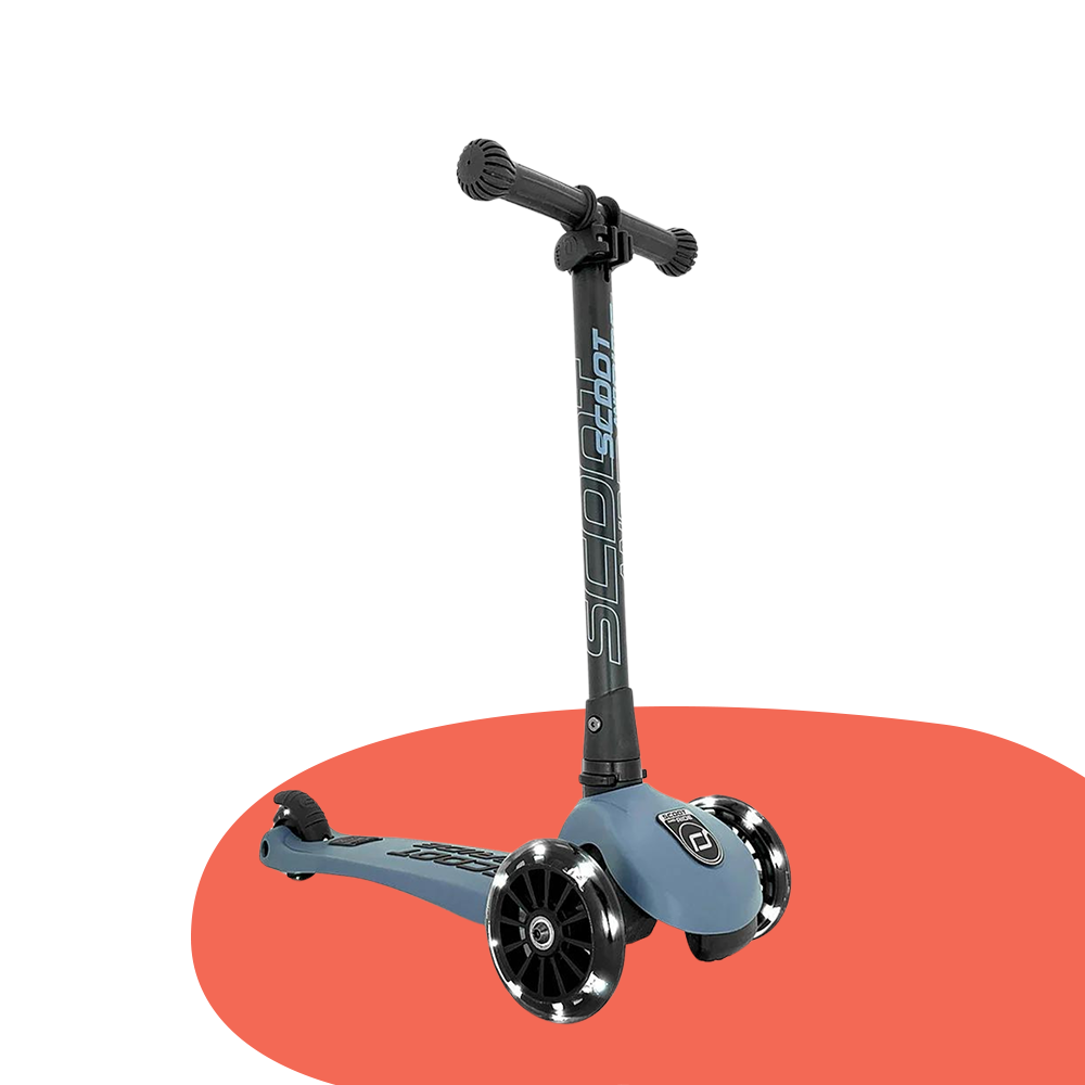 Scoot & Ride Highwaykick 3 Kids LED 3-Wheel Foldable Scooter - Steel ...