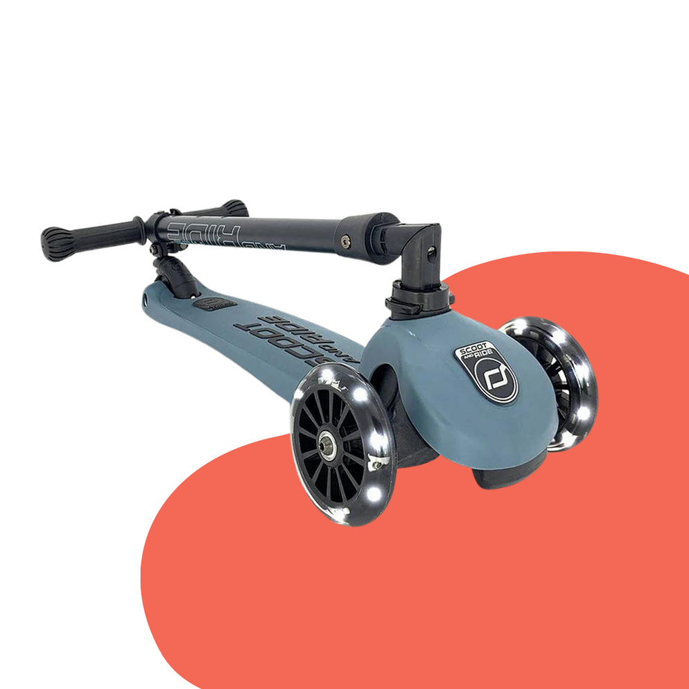 Scoot & Ride Highwaykick 3 Kids LED 3-Wheel Foldable Scooter - Steel ...