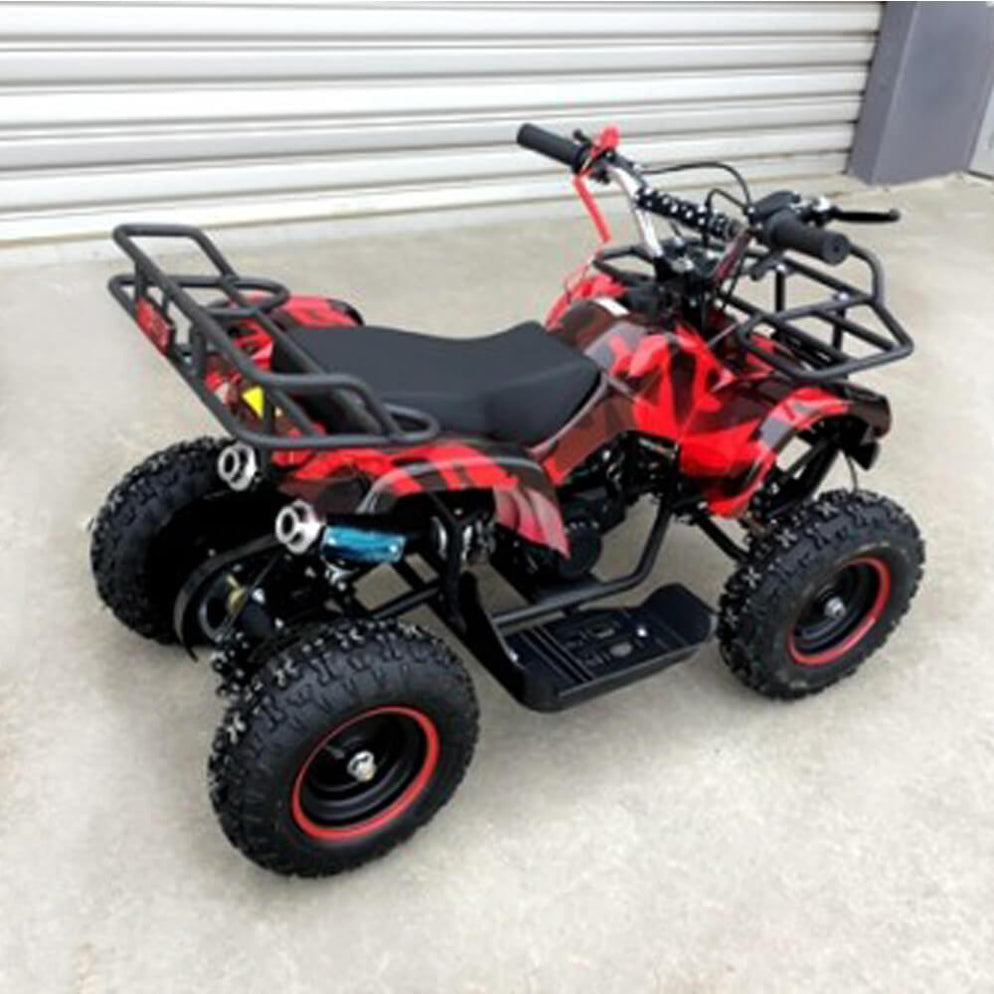 MJM 49cc Petrol Powered 2-Stroke Farm Kids ATV Quad Bike - Red — Kids ...