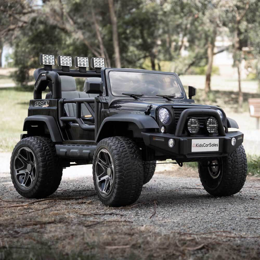 Big 2-Seat Beach-Cruiser 12v Kids Ride-On SUV w/ Remote - Black – Kids ...