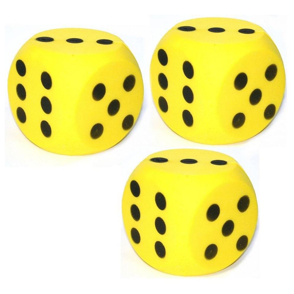 Giant Yellow Foam Dice — Kids Car Sales