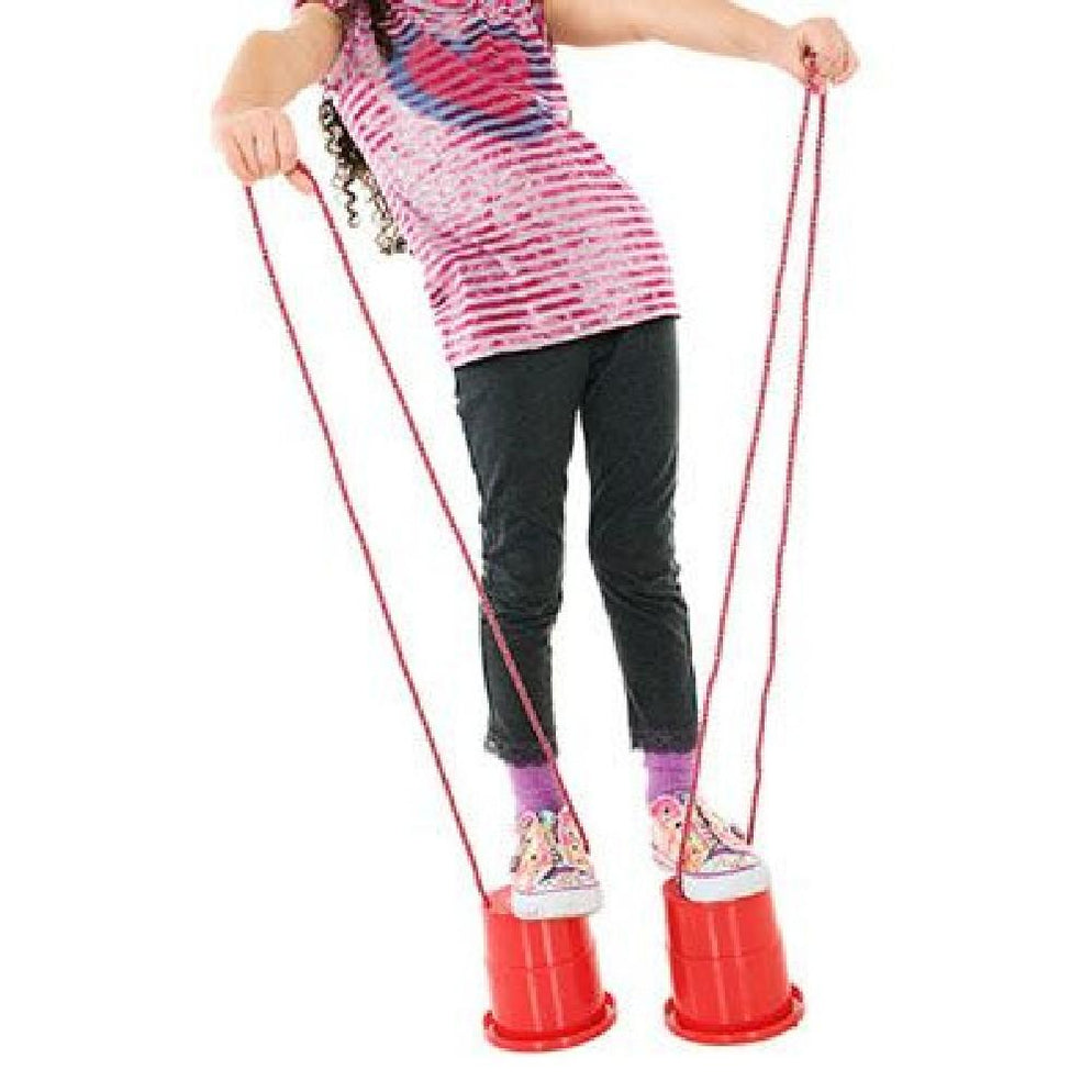 High Stepper Red Stilt Buckets with Rope — Kids Car Sales