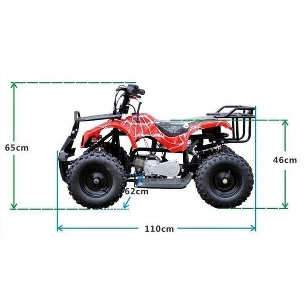 Motoworks 49cc Petrol Powered 2-Stroke Farm Kids Quad Bike - Pink ...